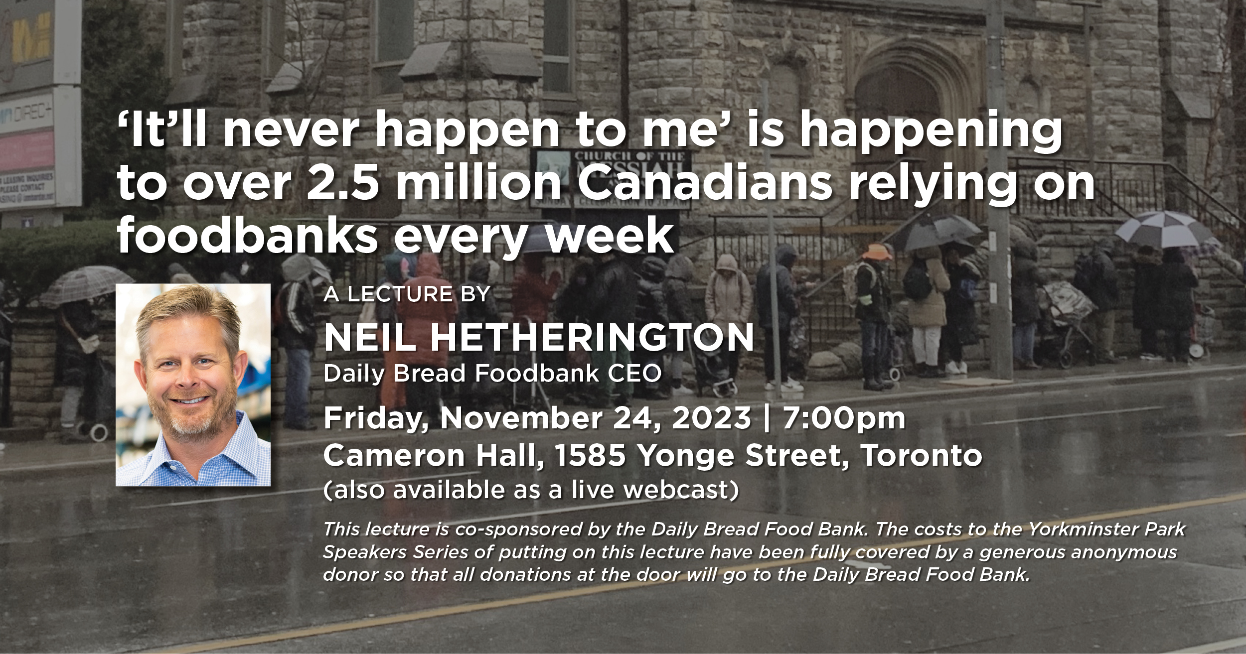 Yorkminster Park Speakers Series | Events | Daily Bread